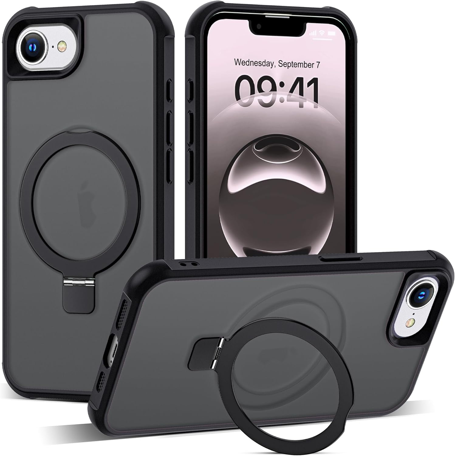 Compatible with iPhone 15 Case with Invisible Magnetic O-Ring Stand ...