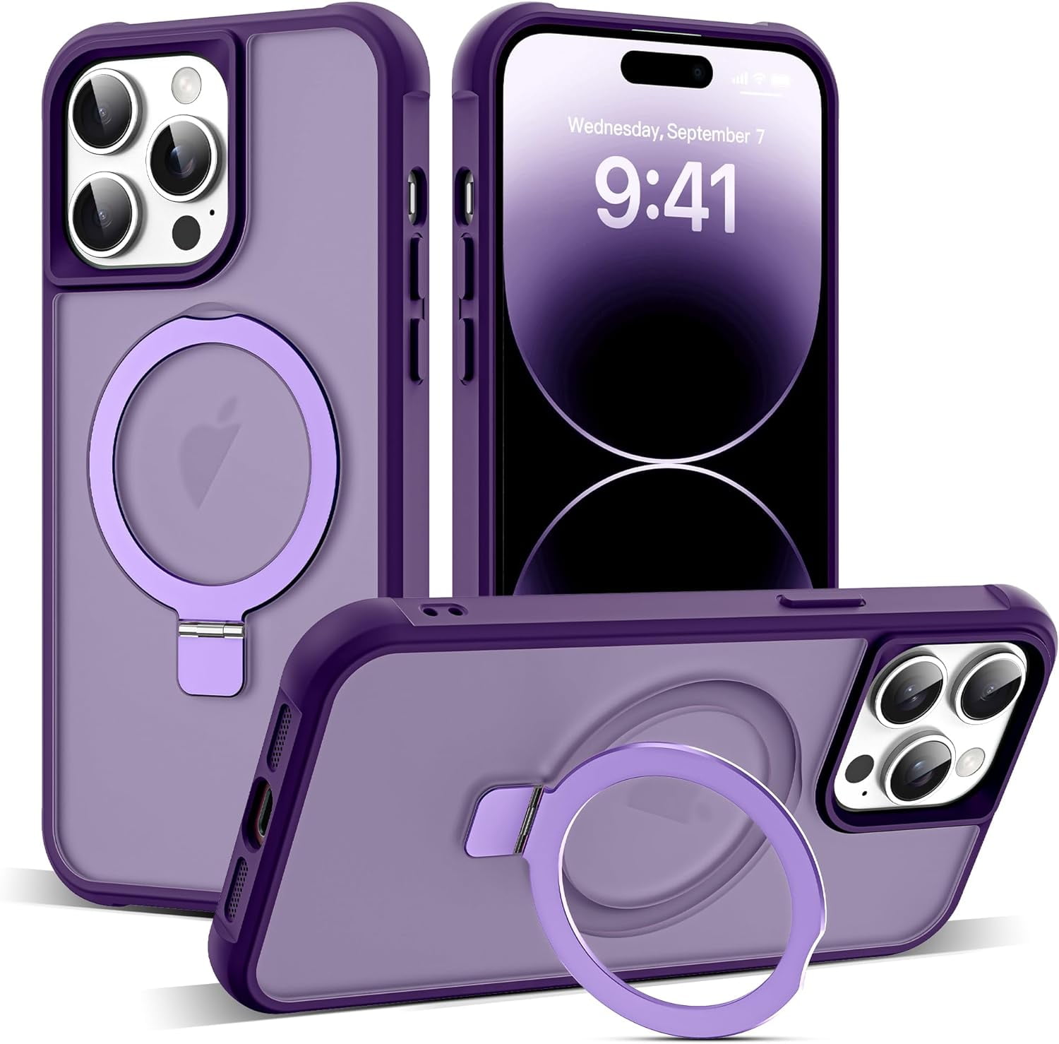 Compatible with iPhone 15 Case with Invisible Magnetic O-Ring Stand ...