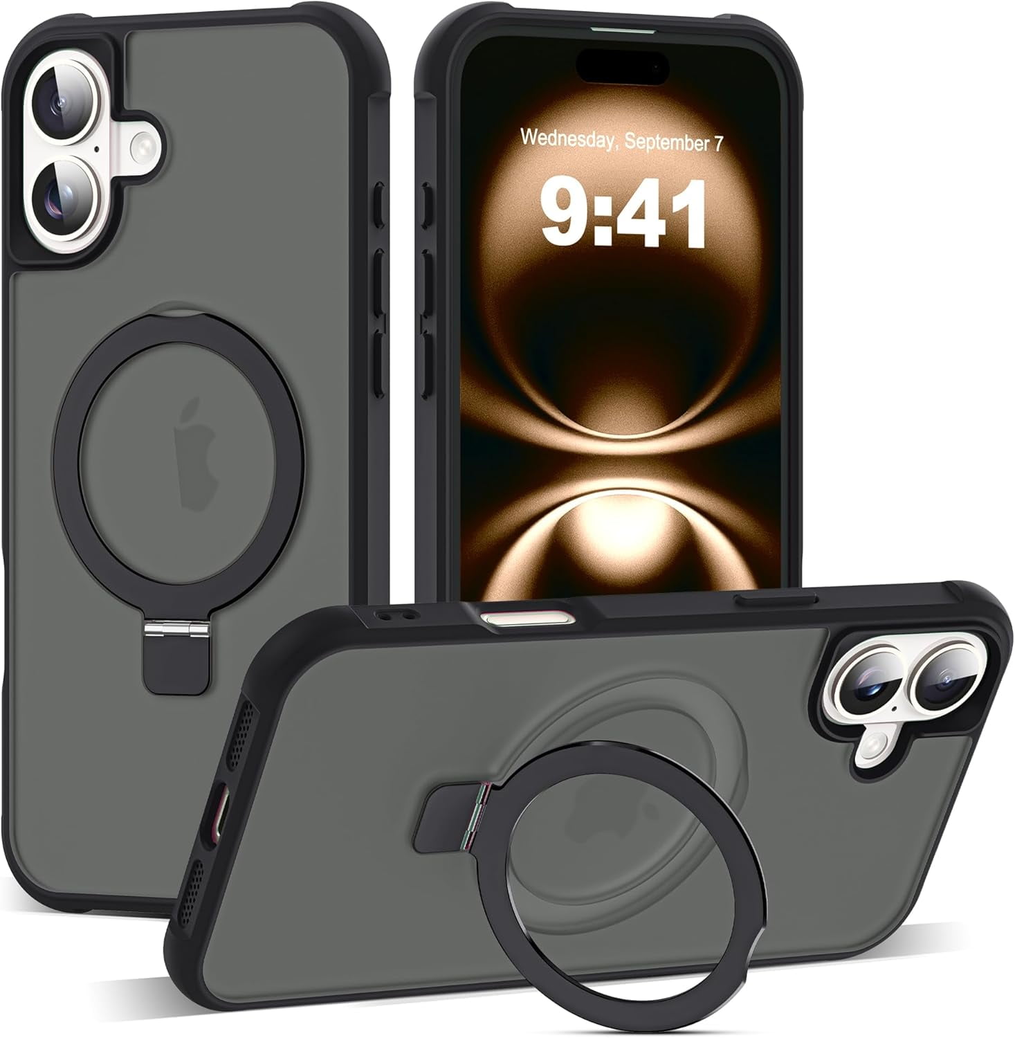 Compatible with iPhone 15 Case with Invisible Magnetic O-Ring Stand ...
