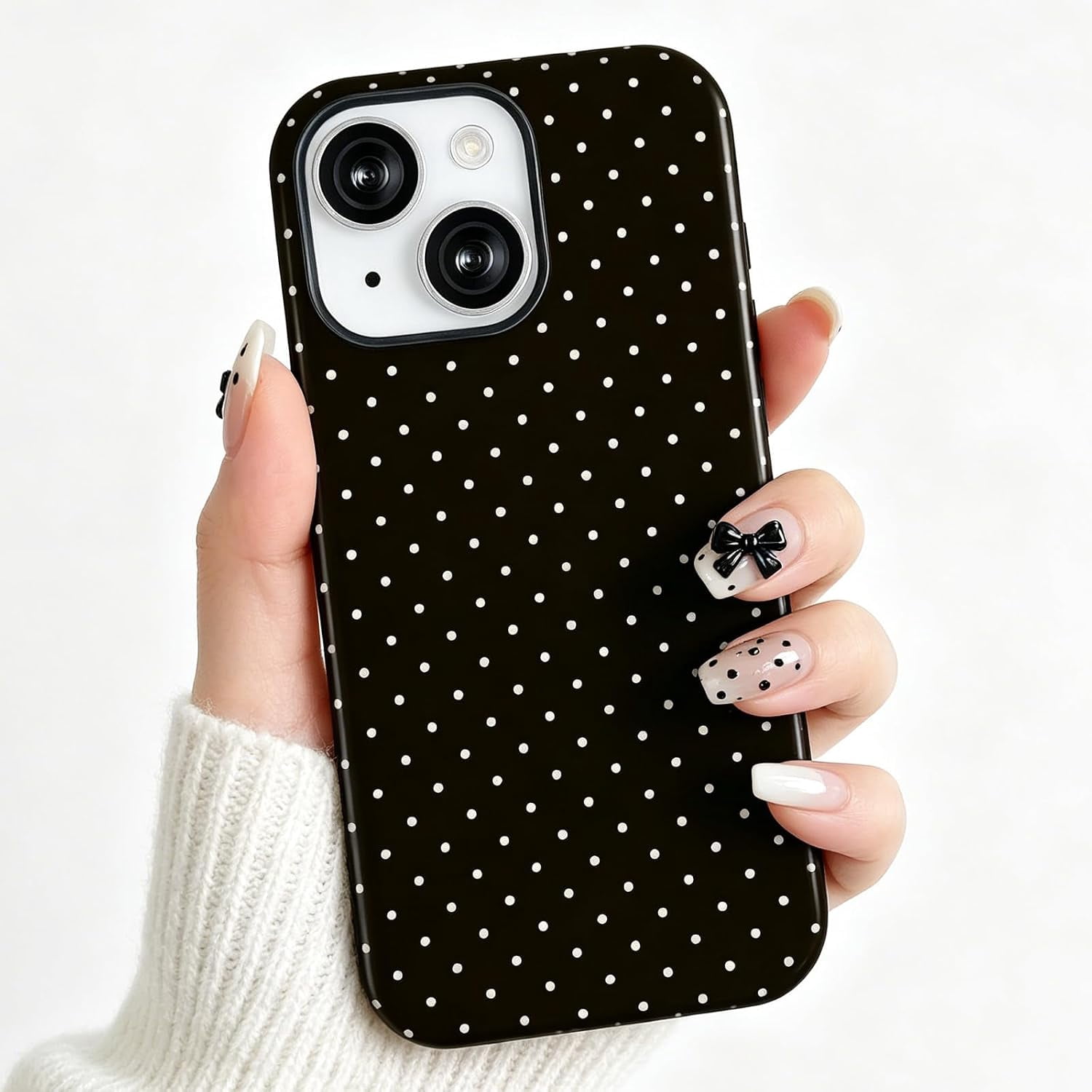 Compatible with iPhone 15 Cute Polka Dot Simple Fashion Aesthetics ...