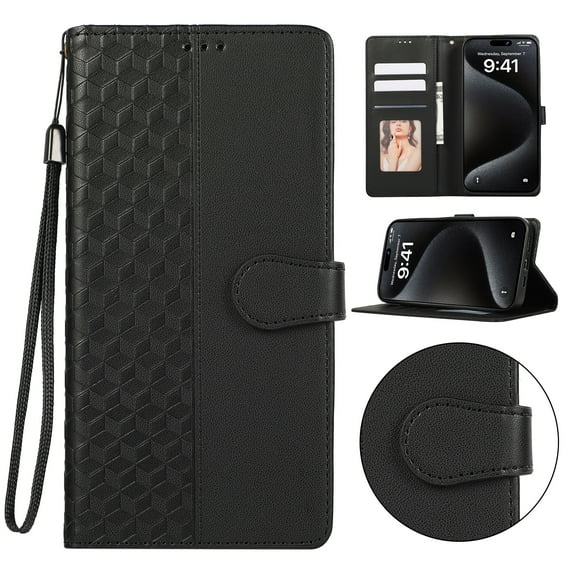 Compatible with iPhone 15 Plus Wallet case Kickstand with RFID Blocking ...