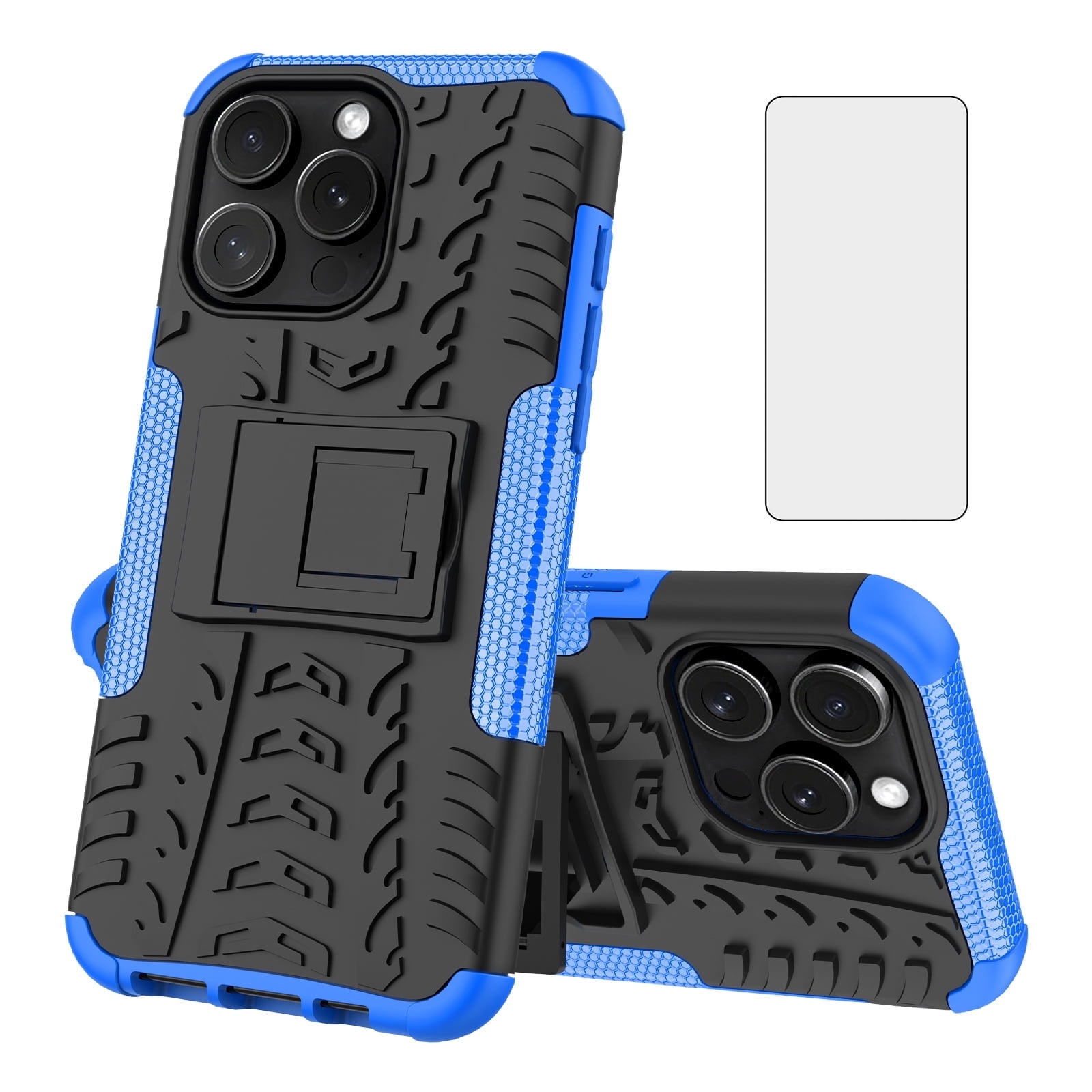 Compatible with iPhone 15 Pro Max 6.7 inch Phone Case Tempered Glass ...