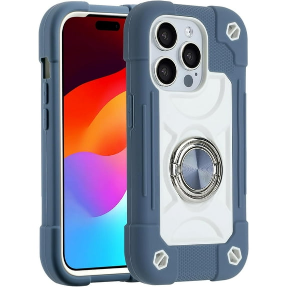 Compatible with iPhone 15 Pro Max Case 6.7 Inch with Double Ring Stand ...