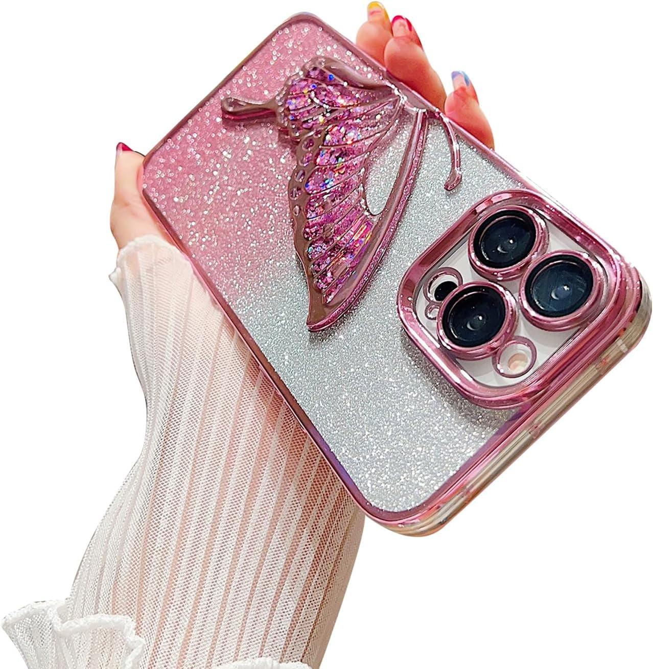 Compatible for iPhone 15 Pro Max Case with Luxury Glitter Cute ...