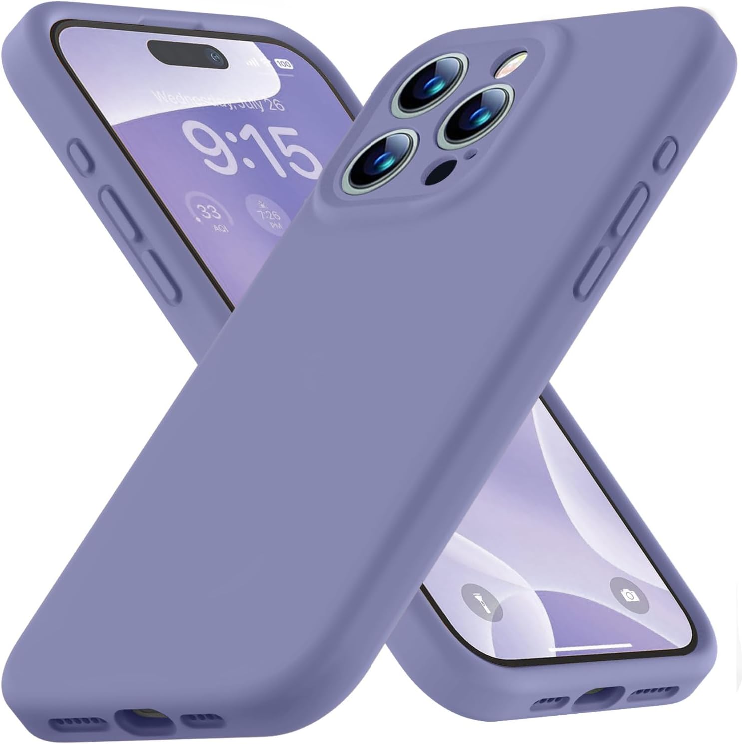 Compatible with iPhone 15 Pro Max Case, Silicone Upgraded [Camera ...