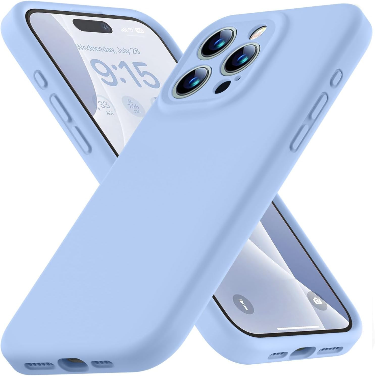 Compatible with iPhone 15 Pro Max Case, Silicone Upgraded [Camera ...