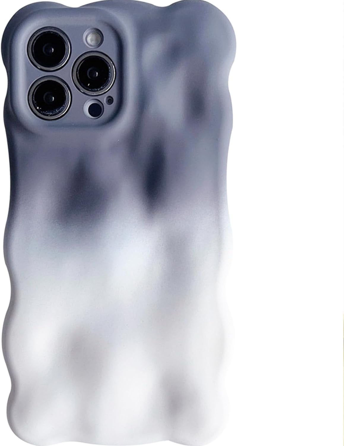 Compatible with iPhone 15 Pro Max Cute Case Wave Curly Frame Design Wavy Gradient Color Soft TPU ...