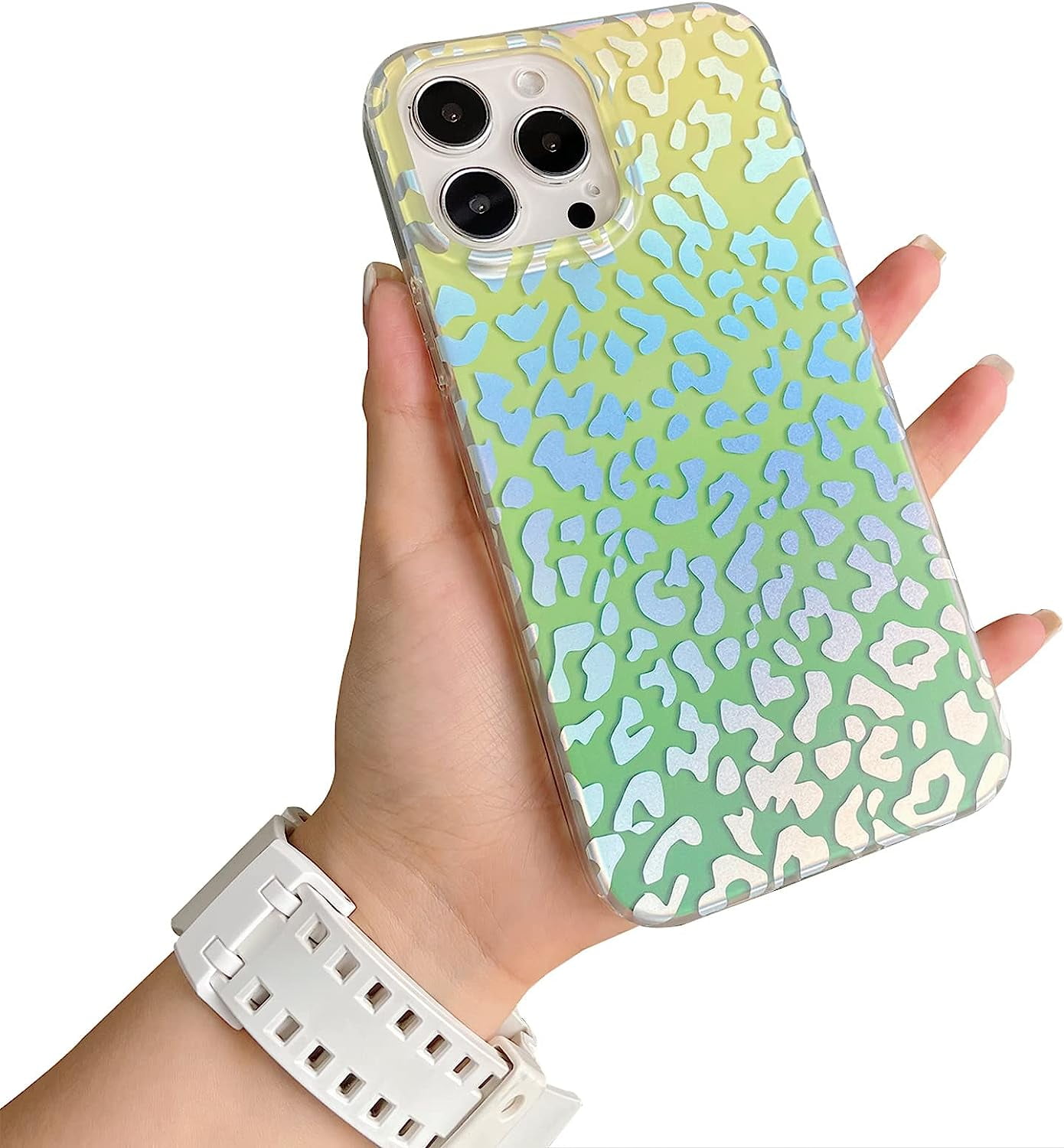 Compatible with iPhone 15 Pro Max Leopard Case for Women, Luxury Glitter Leopard Cheetah Print ...