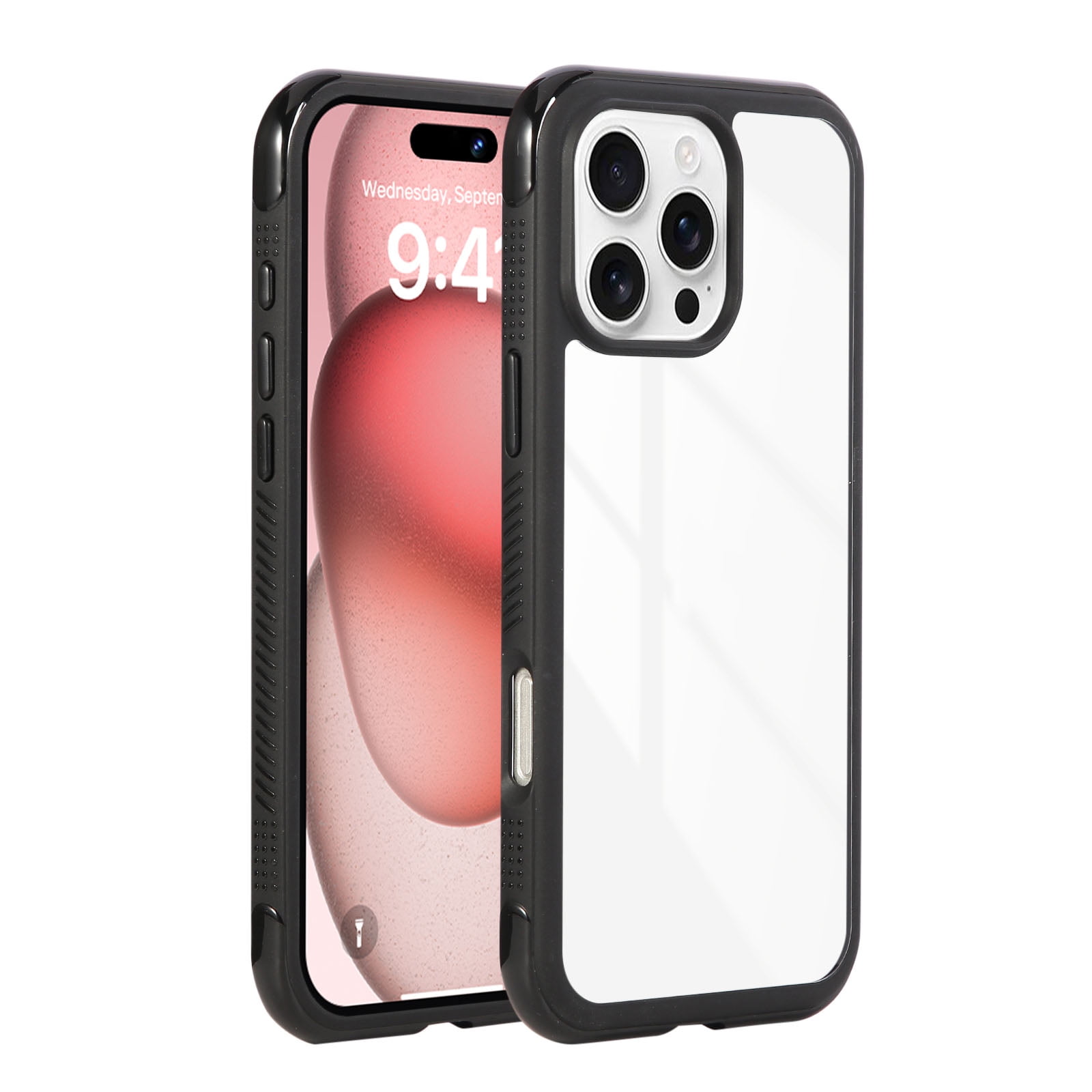 Compatible for iPhone 16 Case Clear with Color Border Frame, Hybrid ...