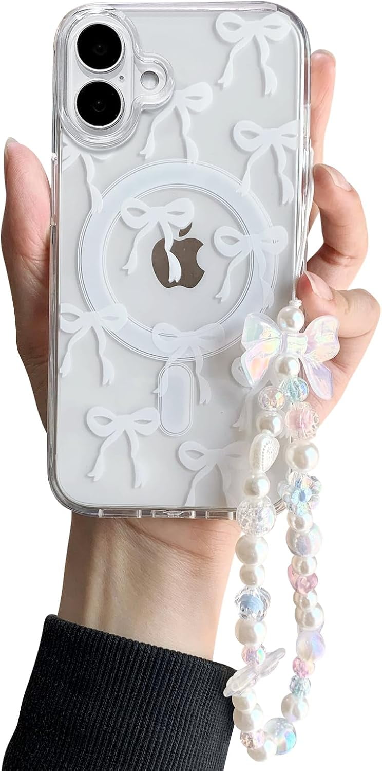Compatible for iPhone 16 Case, Clear Cute Bow Case Compatible with ...