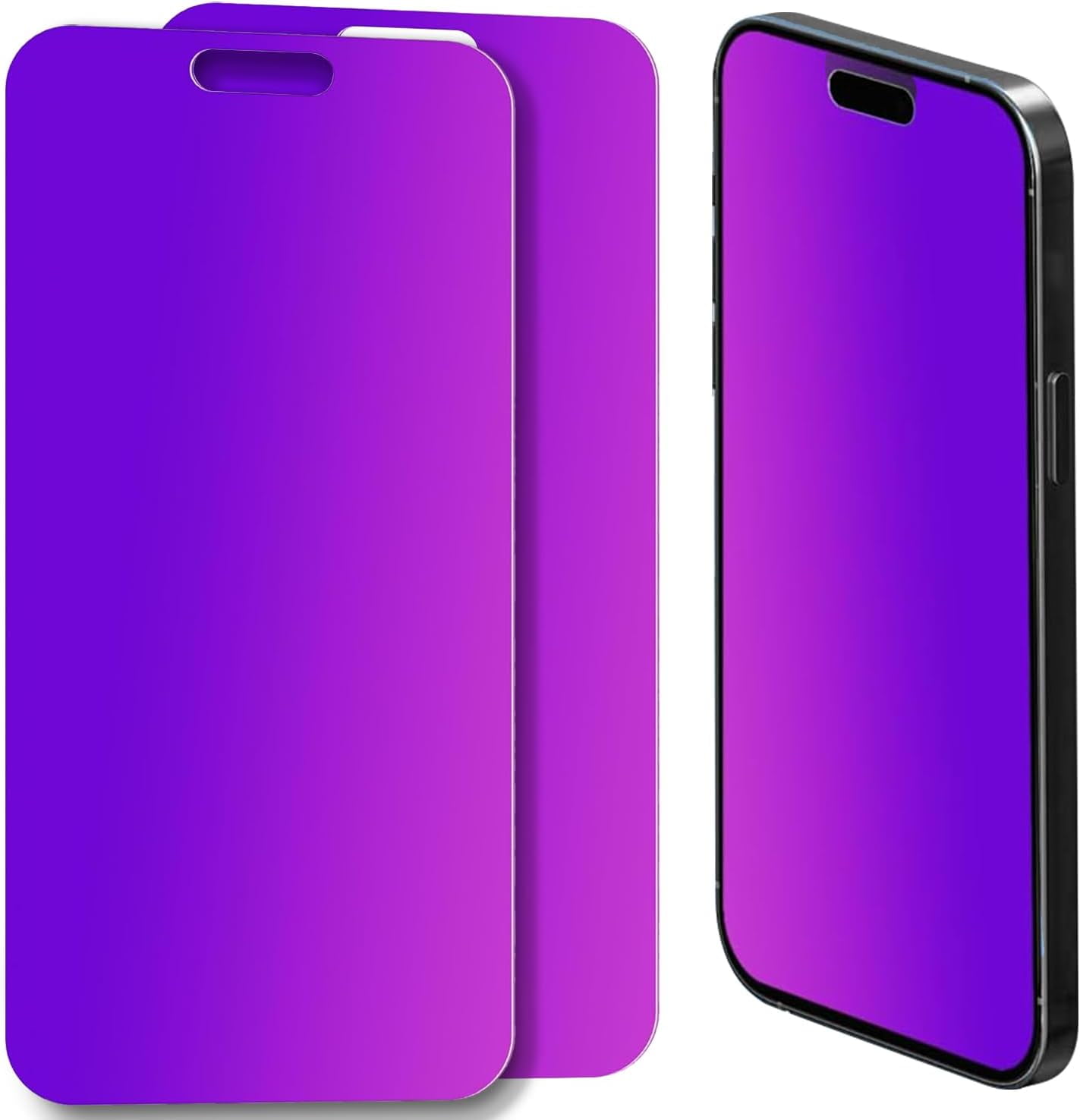 Compatible for iPhone 16 Plus/15 Plus Matted Privacy Screen Protector ...