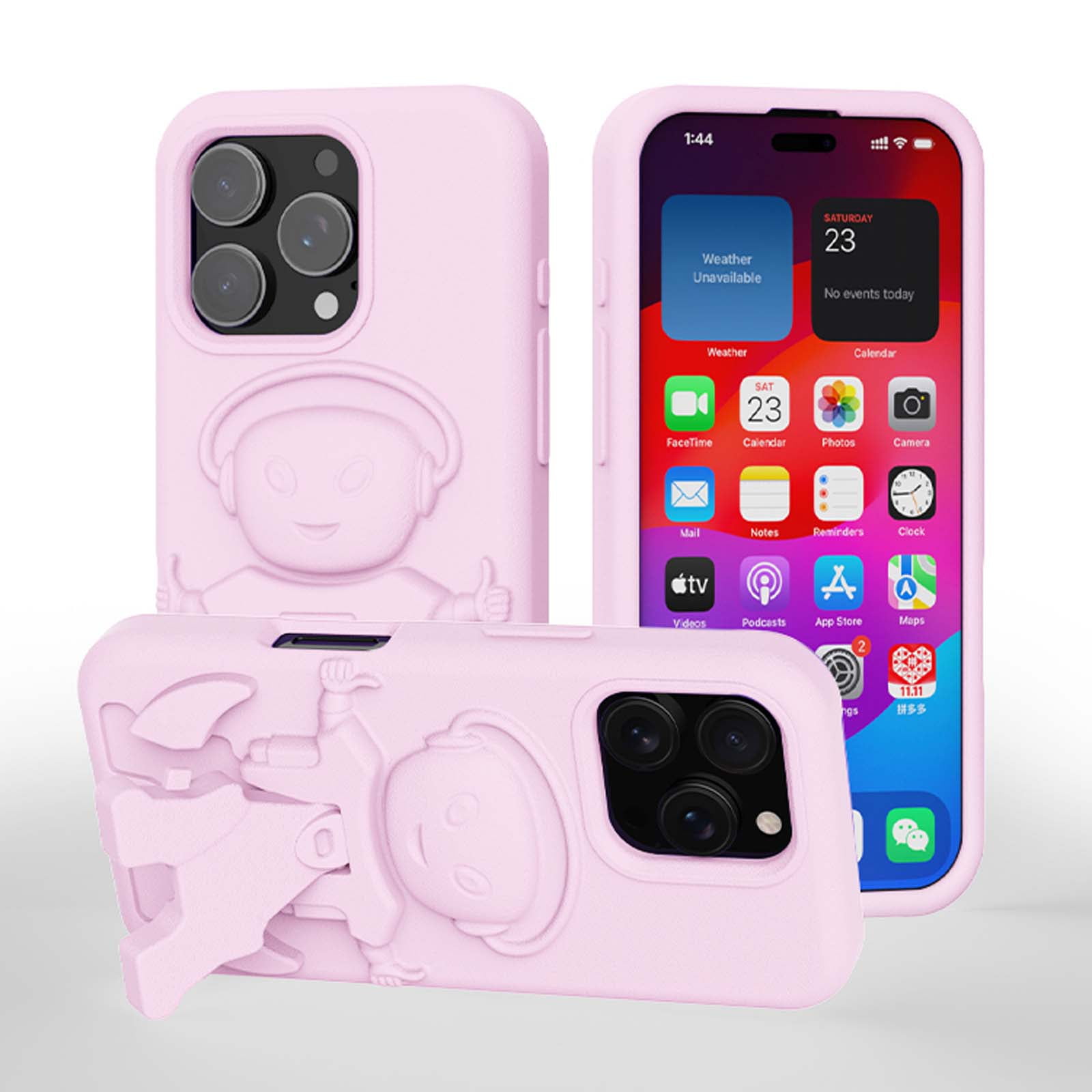 Compatible with iPhone 16 Pro Case,3D Mecha Man Modeling Designing ...
