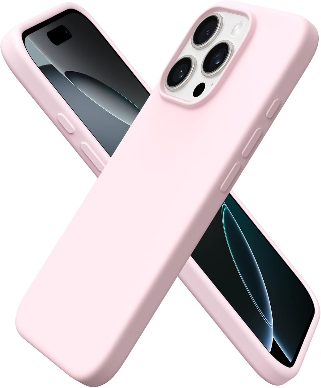 Compatible with iPhone 16 Pro Case 6.3", Slim Liquid Silicone 3 Layers Soft Gel Rubber ...