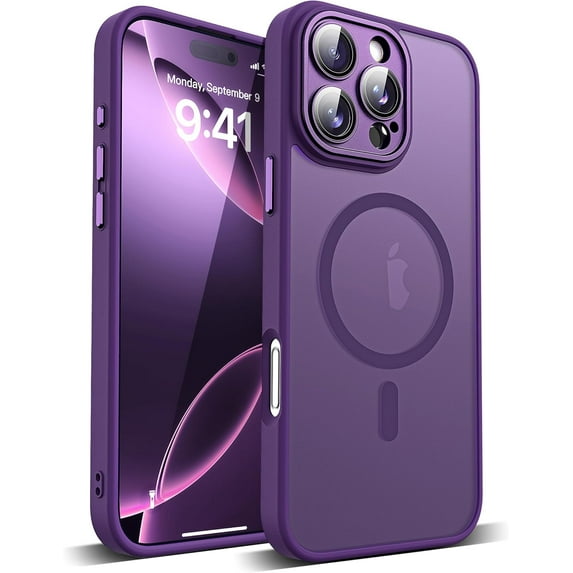 Compatible with iPhone 16 Pro Case with Built-in Camera Lens Protectors ...
