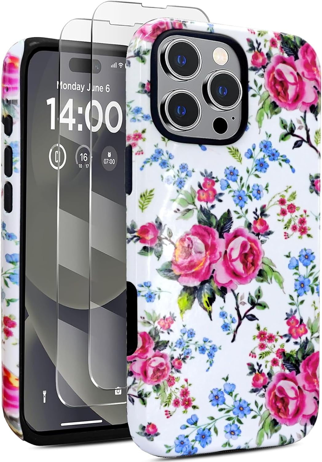 Compatible with iPhone 16 Pro Max Case 6.9" with 2 Pack Tempered Glass ...