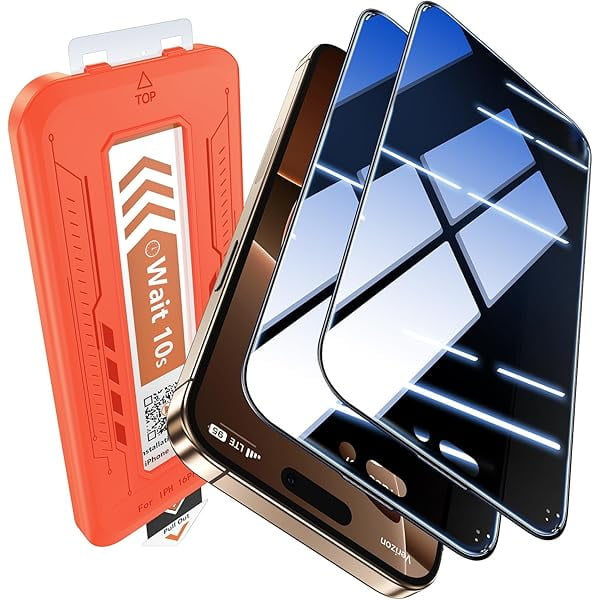 Compatible for iPhone 16 Pro Max Privacy Screen Protector [9H+ Military ...