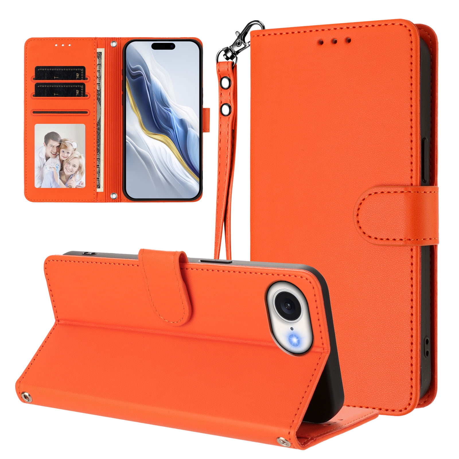 Compatible for iPhone 16e Wallet Case, PU Leather Wallet Case with ...