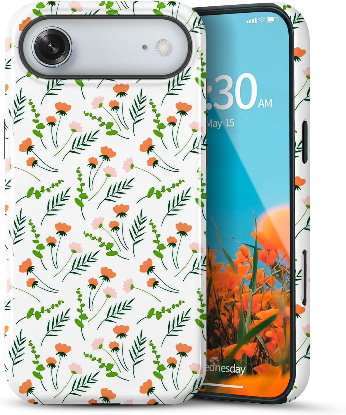 Compatible for iPhone 17 AIR Case Cute Floral Print Simple Fashion ...