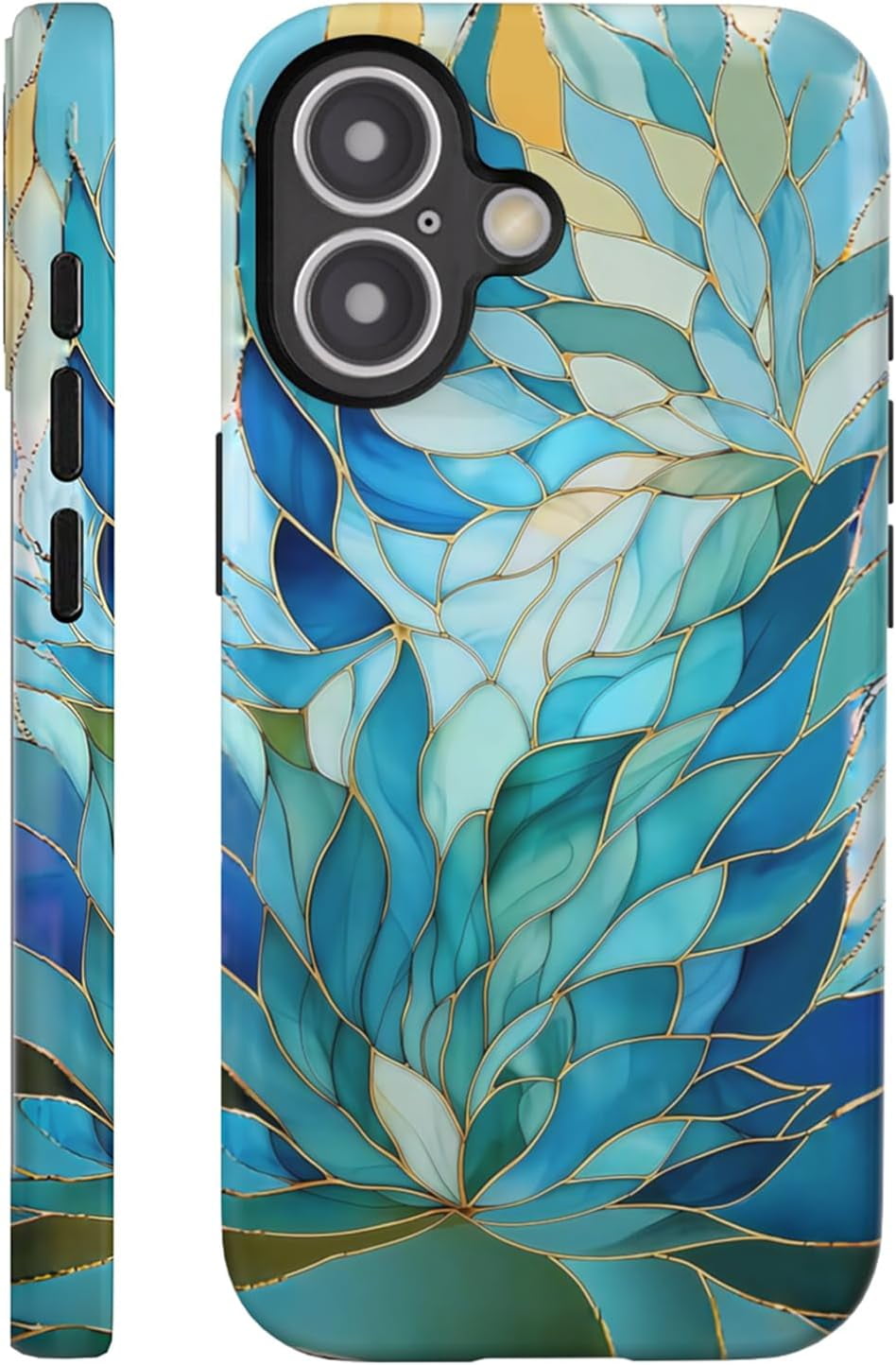 Compatible with iPhone 17 Case 6.3”, Cute Floral Patterns Shockproof ...