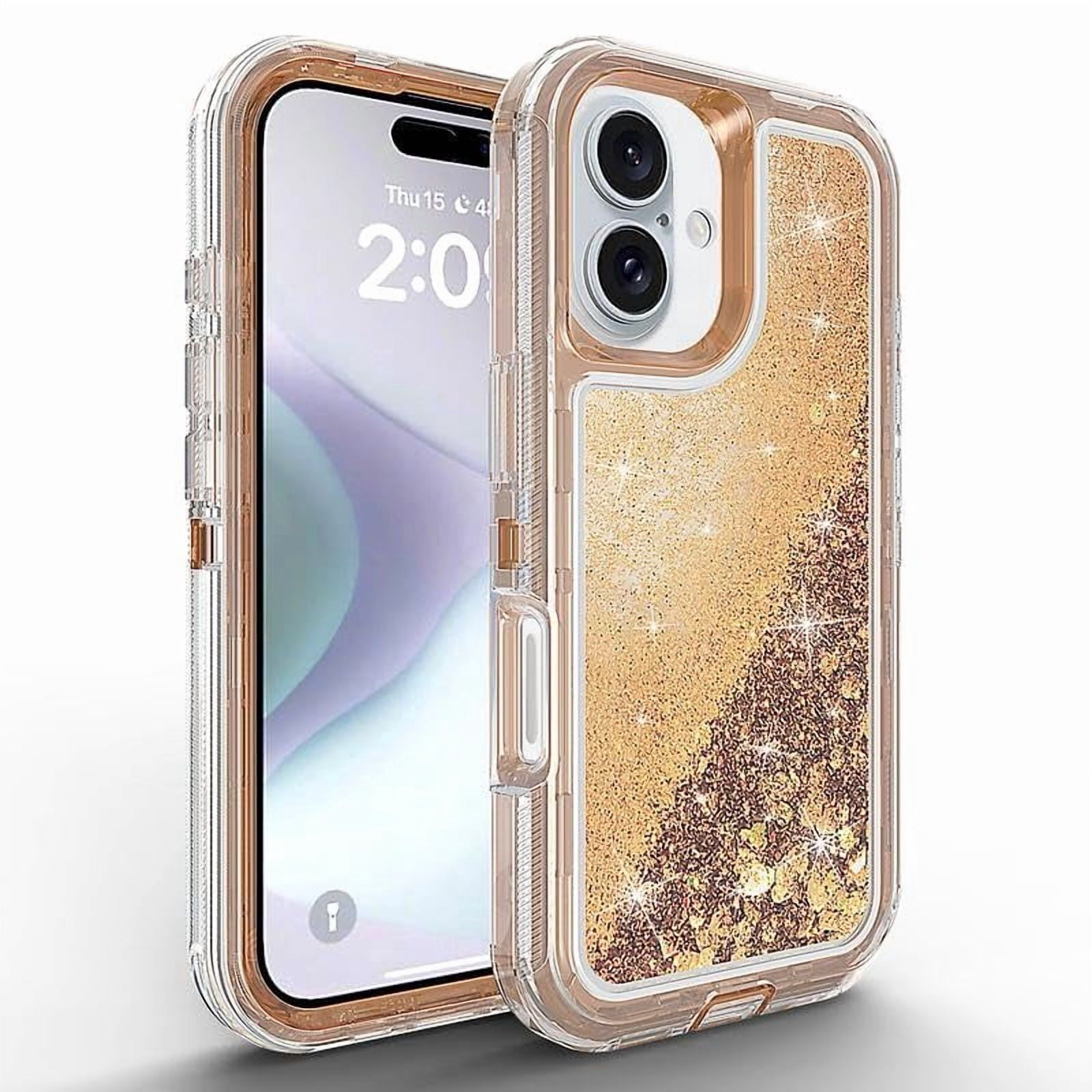 Compatible with iPhone 17 Pro Max /16/15 /14/13 Glitter Case,3-in-1 ...
