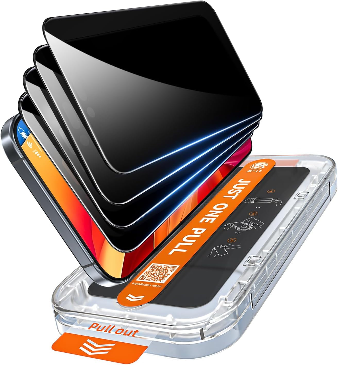 Compatible for iPhone 17 Pro Privacy Screen Protector [9H+ Military ...