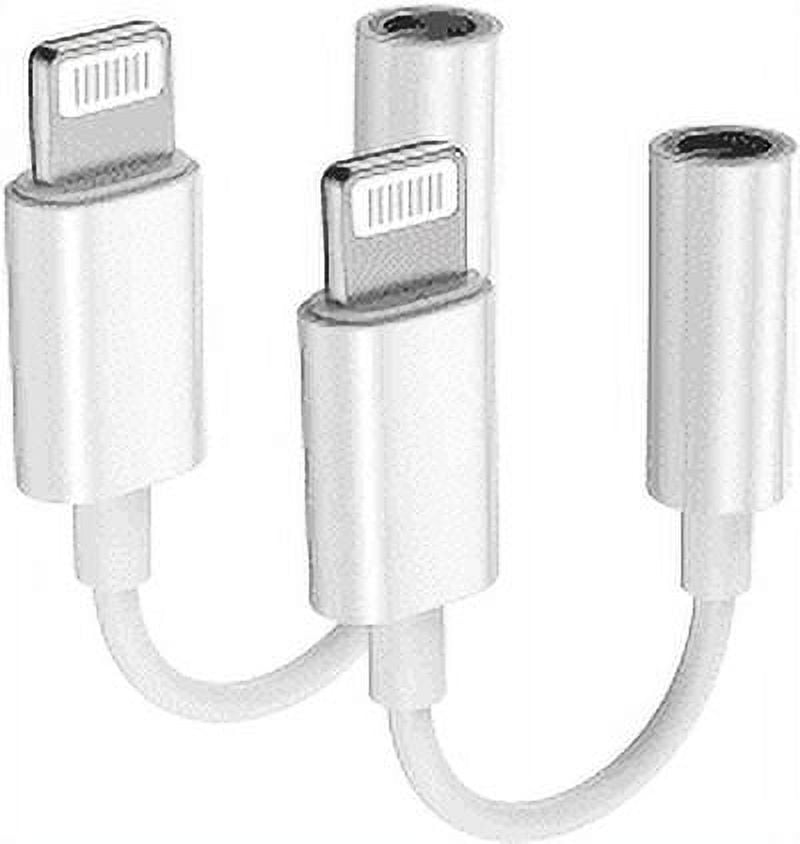 Compatible with iPhone 2 Pack Apple Lightning to 3.5 mm Headphone Jack ...