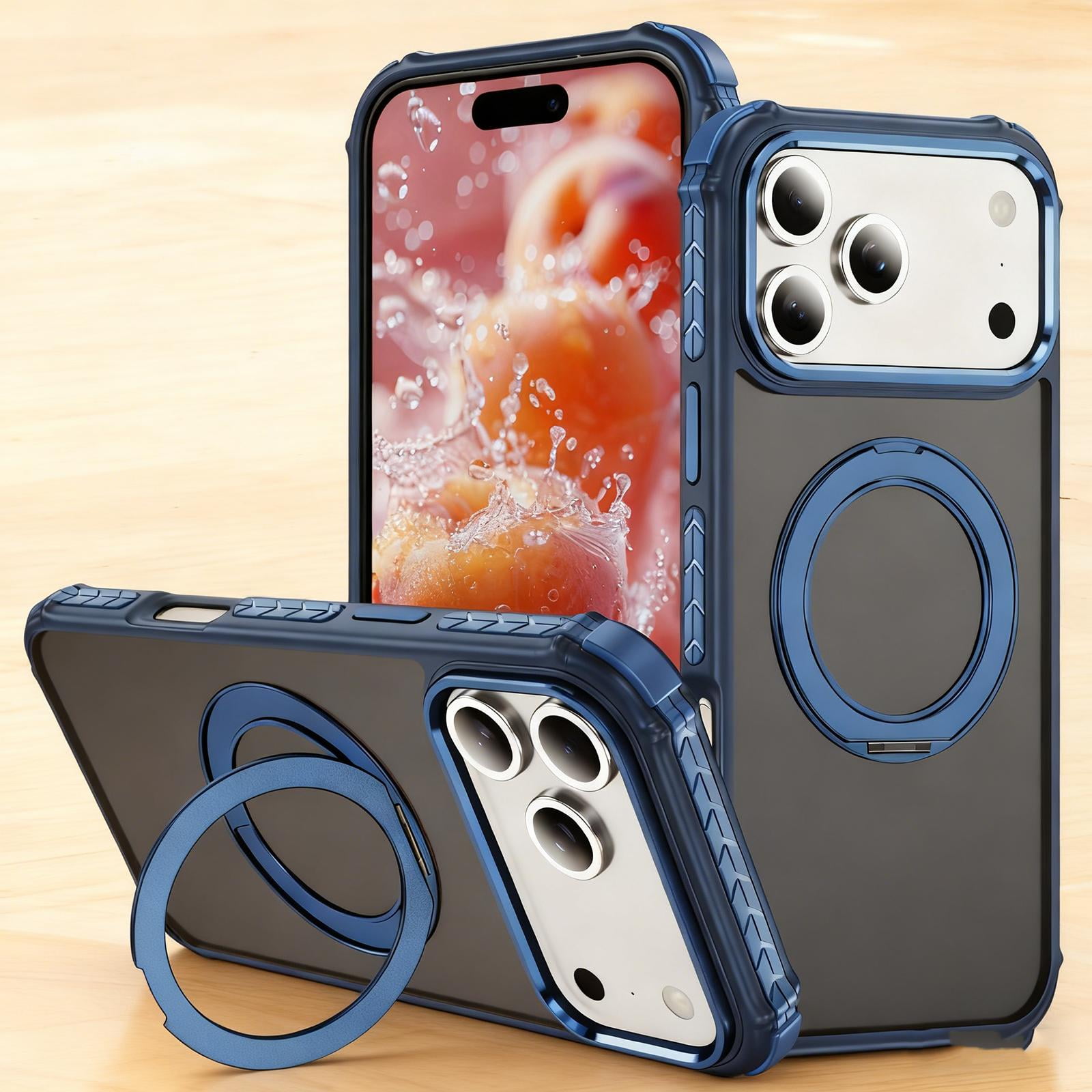 Compatible for iPhone Air Case with Invisible Ring Stand, Shockproof ...