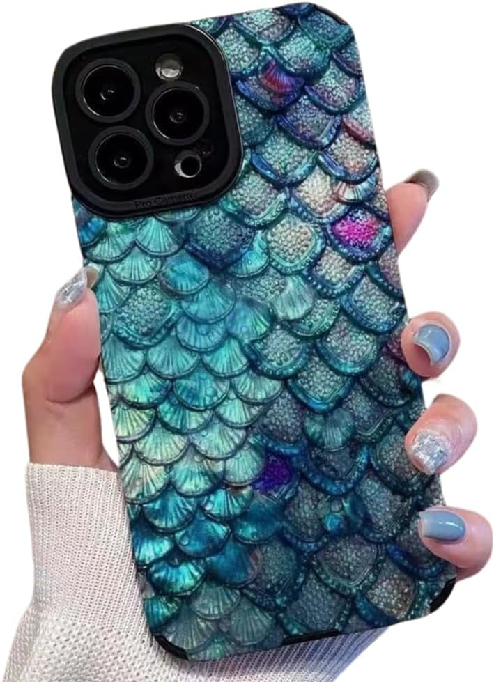 Compatible with iPhone Case,Colourful Fish Scale[Compatible with ...