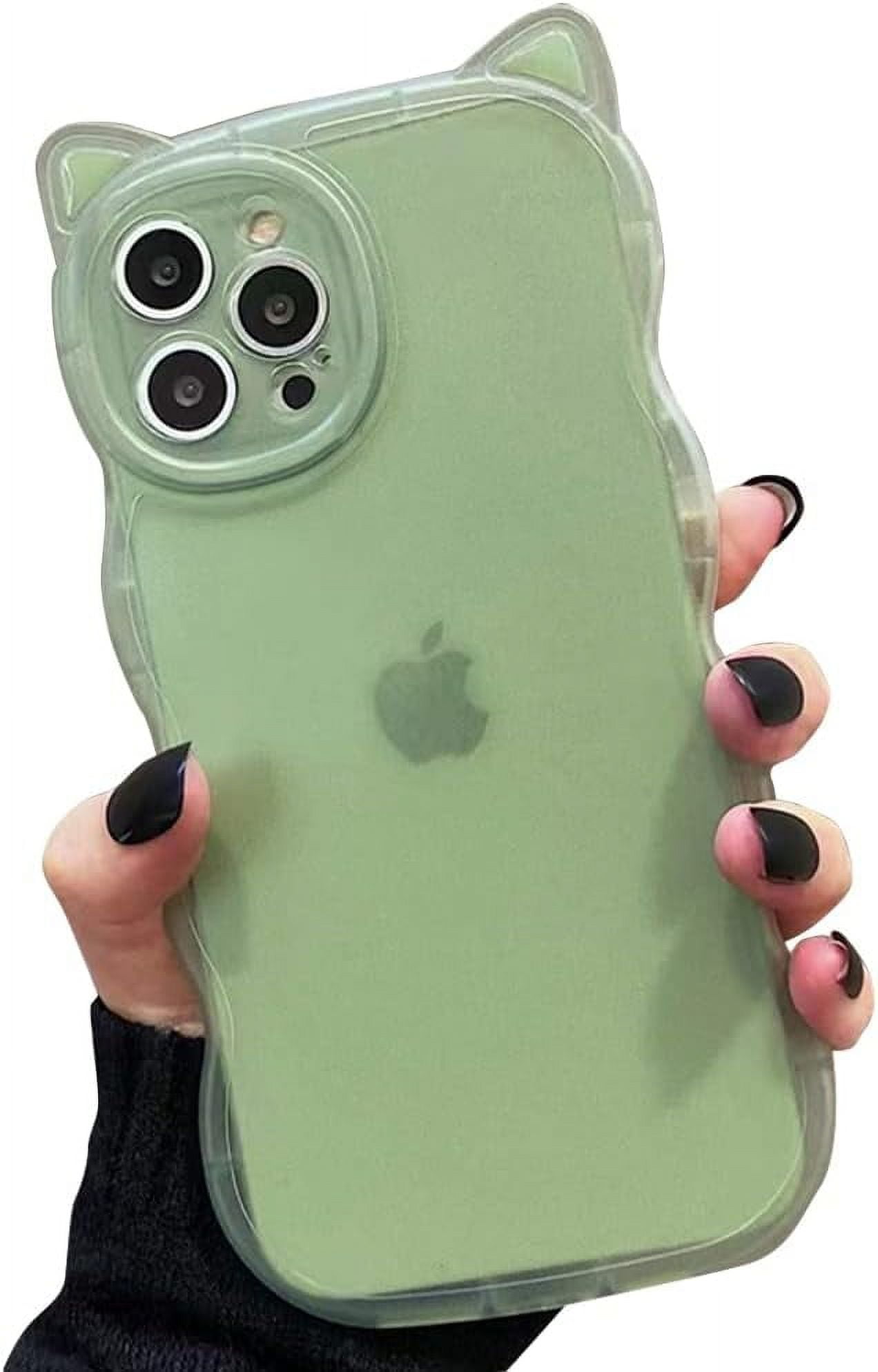 Compatible with iPhone Case,Curly Wavy Shape Cute Kawaii Cat Ears ...