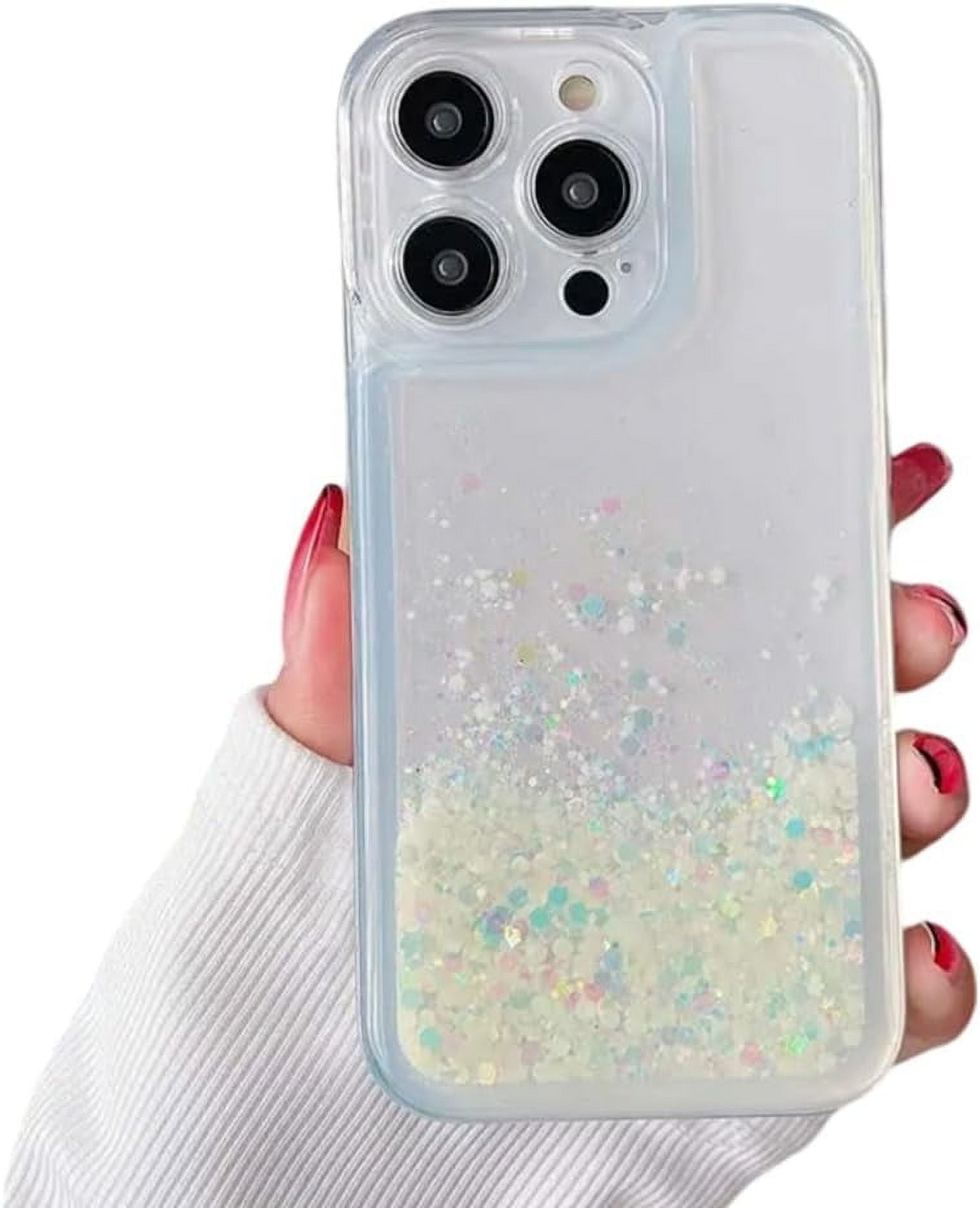 Compatible with iPhone Case,Cute Glitter Luminous Flowing Liquid Sand ...