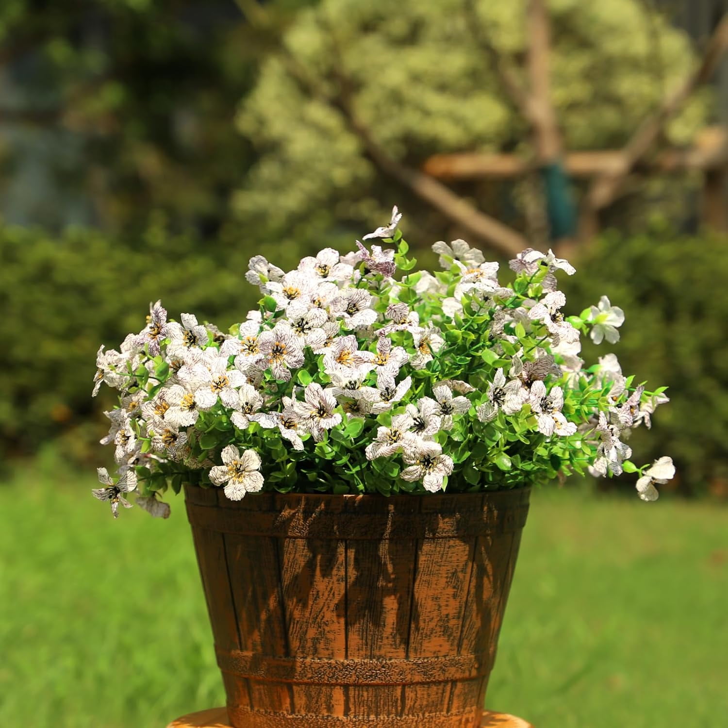 Artificial Flowers for Outdoors Plants Fake Plants Uv Resistant Faux ...