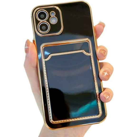 Clear Card Holder Case for iPhone 14 Pro Max, Four-Corners Shockproof ...