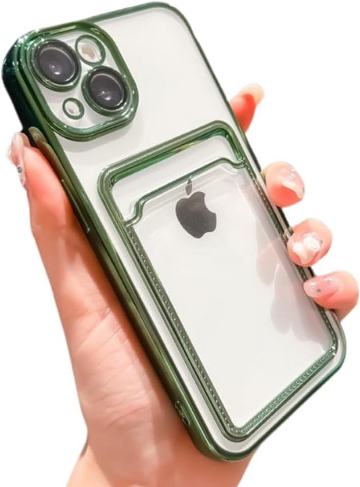 Compatible with iPhone Case,Electro Plated Credit Card Slot Holder ...