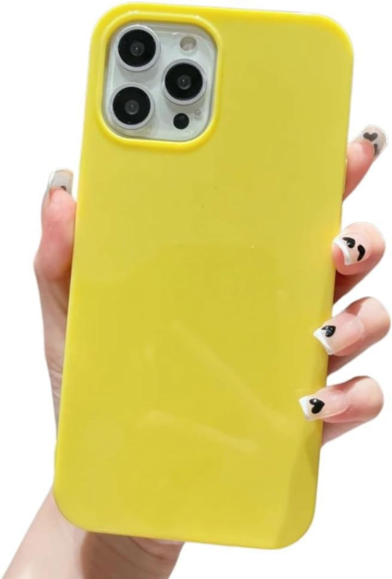 Compatible with iPhone Case,Glossy Solid Color TPU Full Body Protection ...