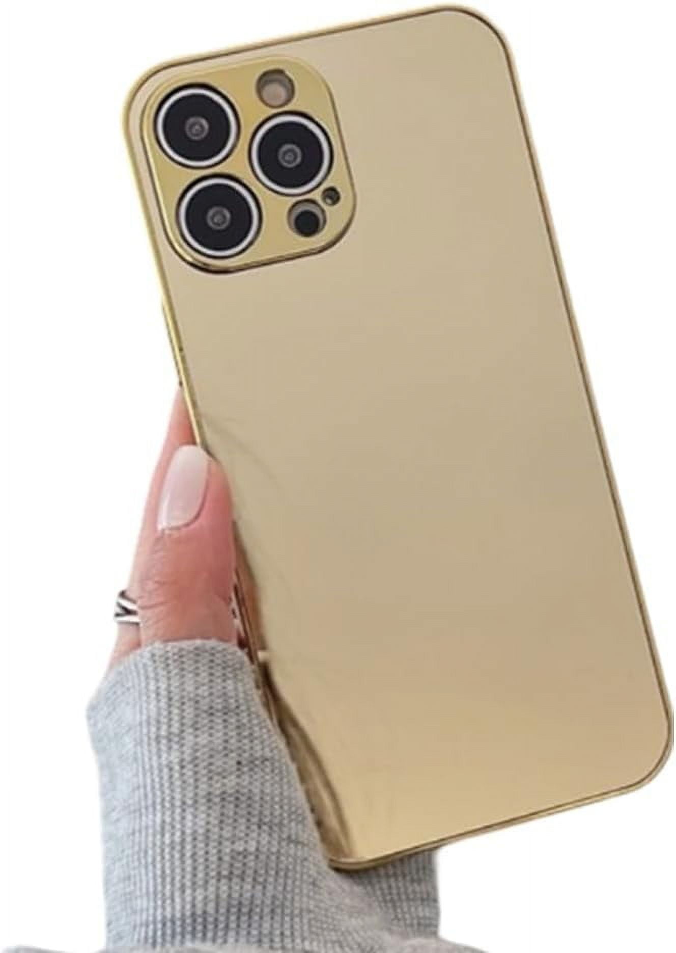 Compatible with iPhone Case,Luxury Electroplated Bling Makeup Mirror ...