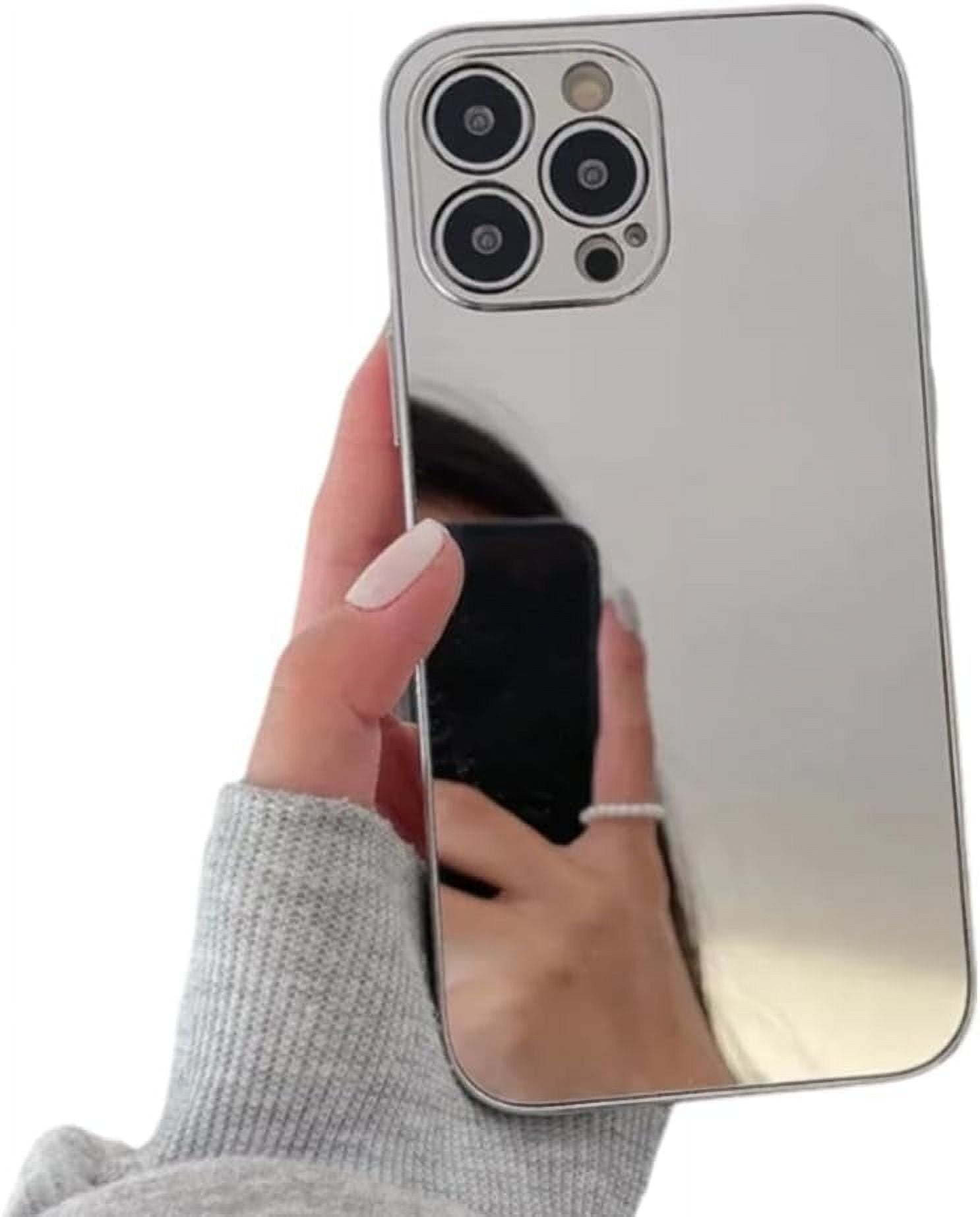 Compatible with iPhone Case,Luxury Electroplated Bling Makeup Mirror ...