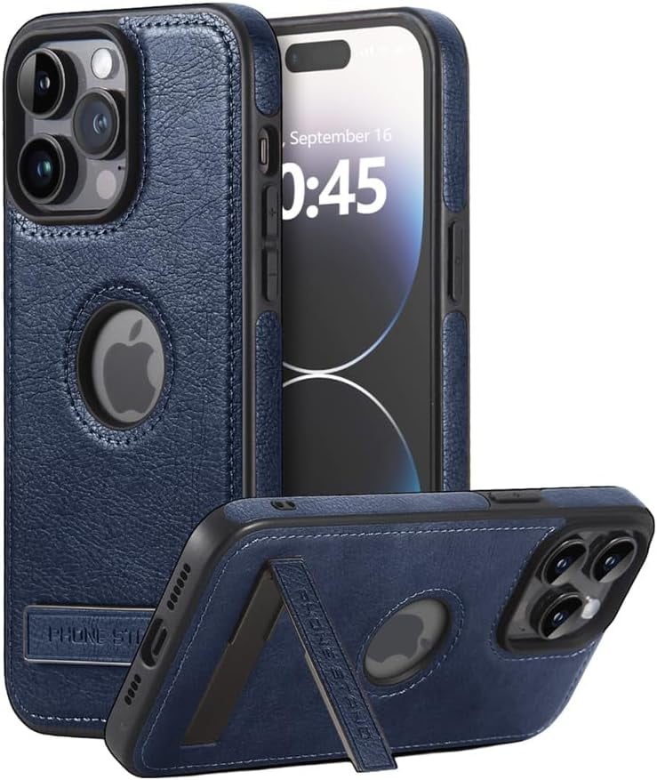 Compatible with iPhone Case,Luxury PU Leather Fold Bracket Stand Holder ...