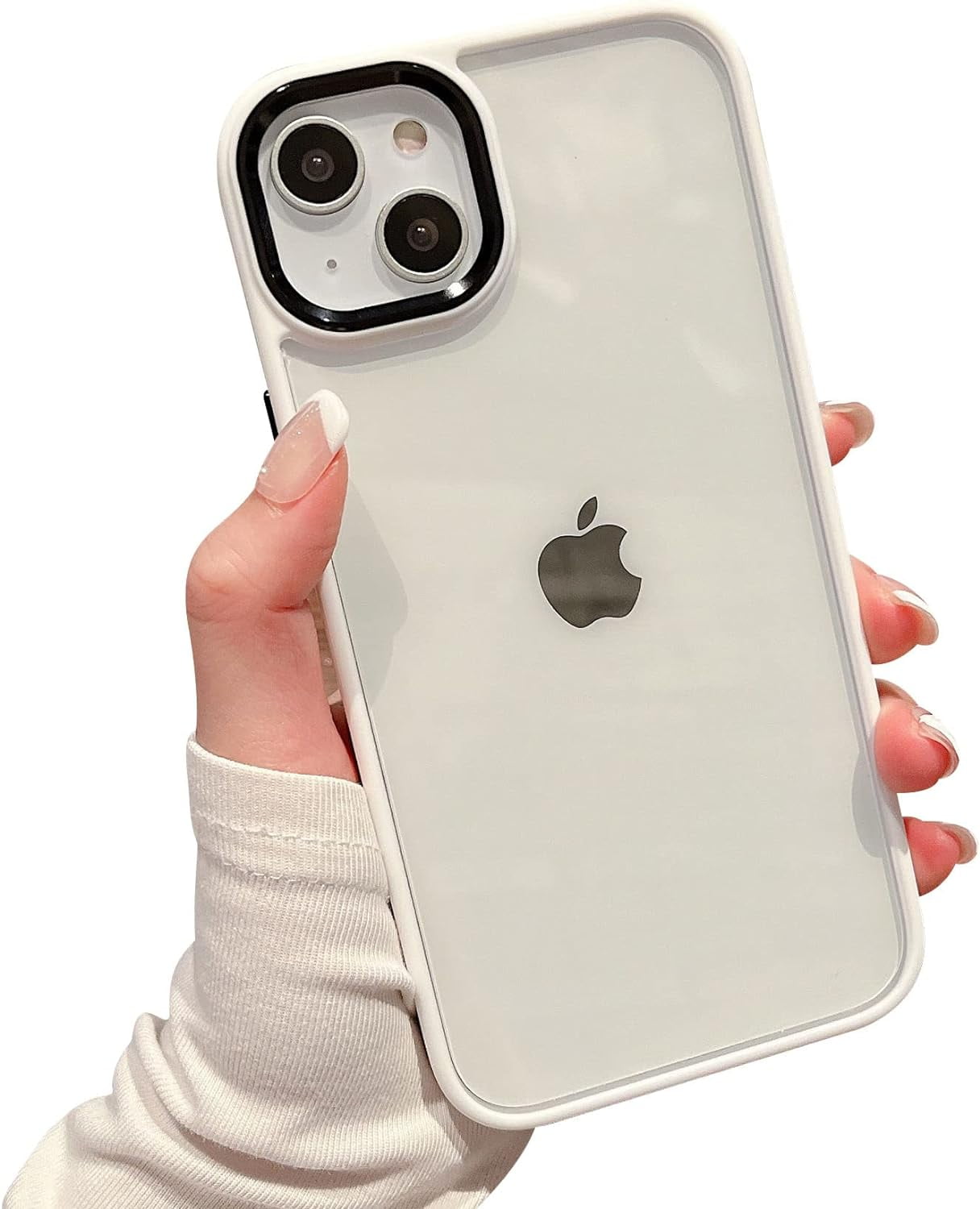 Compatible with iPhone Case,Luxury Solid Color Edge Frame Border ...