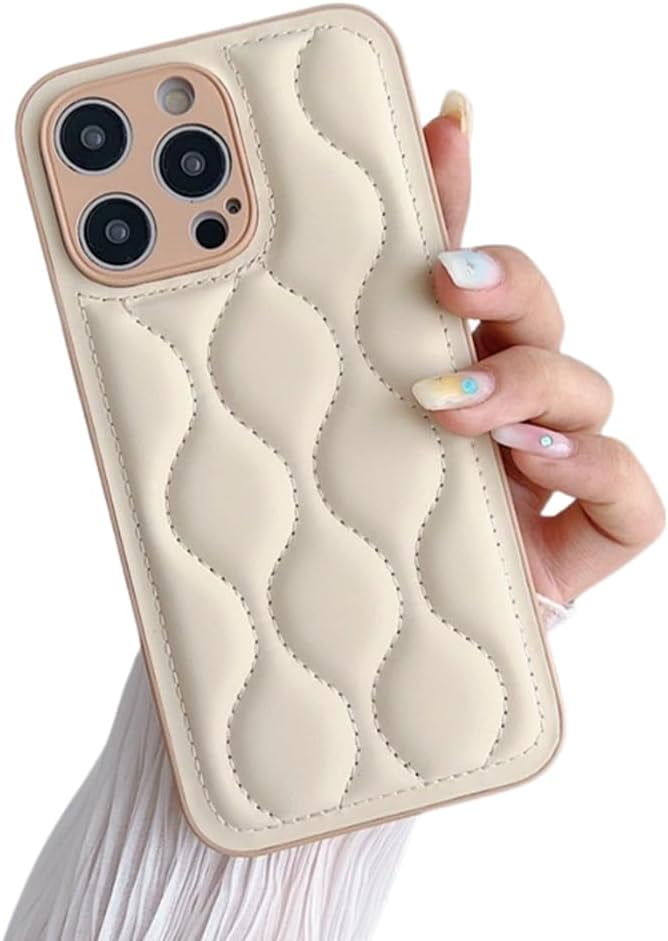 Compatible with iPhone Case,Luxury Wave Curly PU Leather [ Drop ...