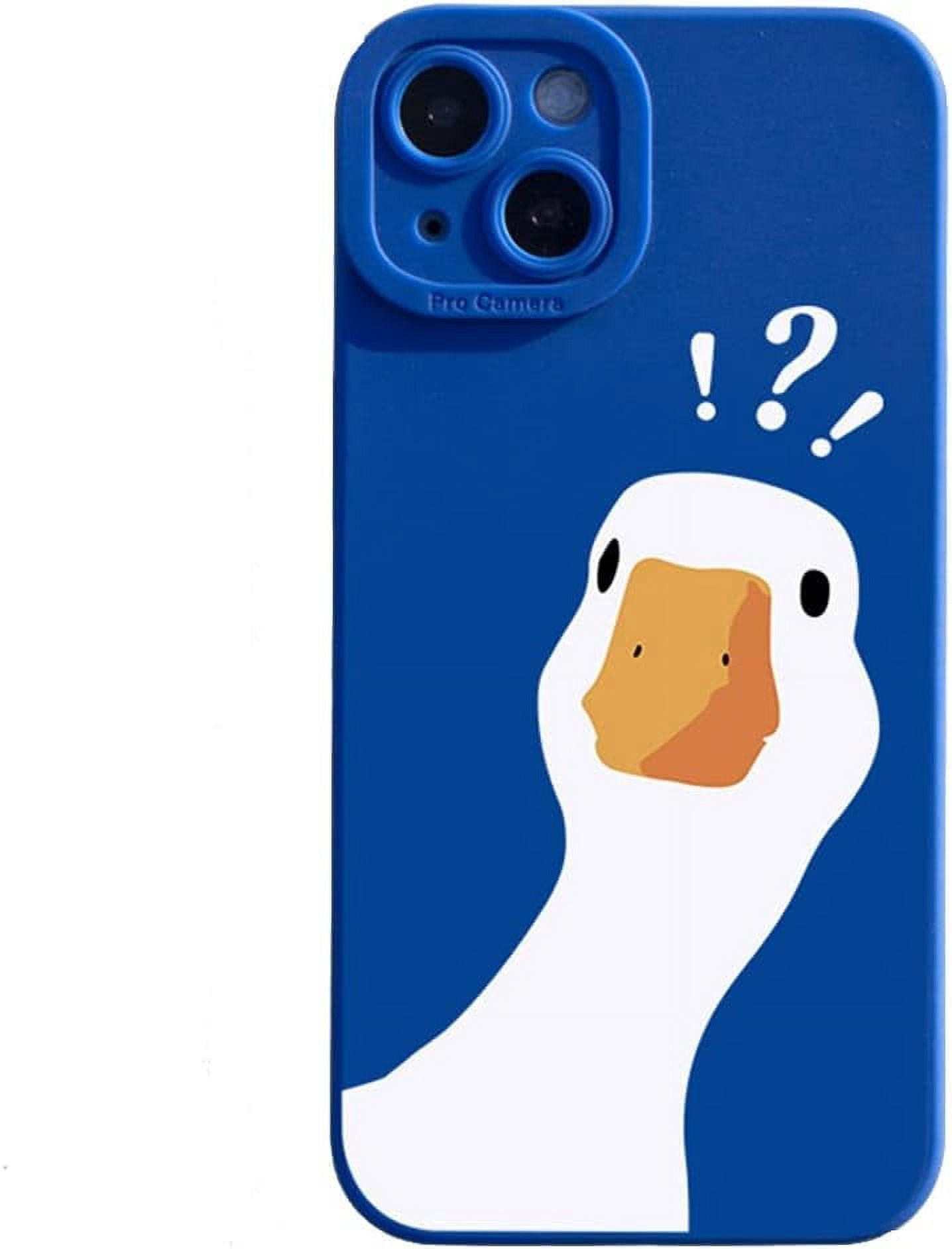 Compatible with iPhone Case,Matte Cute Funny Doubt Duck Silicone Bumper ...