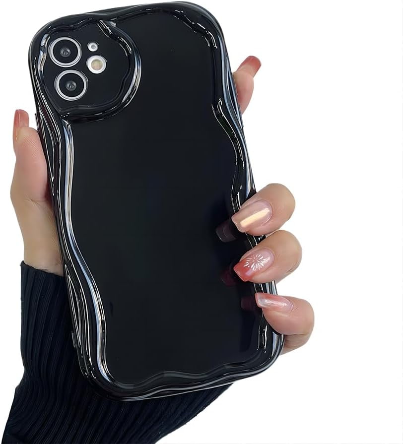 Compatible with iPhone Case,Soft TPU Curly Wave Shape Design,Sleek ...