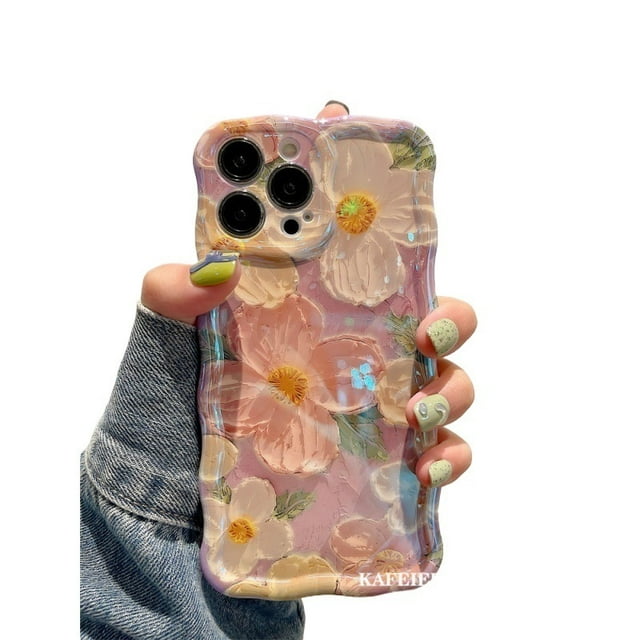 Compatible with iPhone Women's Case, Cute Curly Wave Bezel Styling for IPhone 16/15/14/13 (pro ...