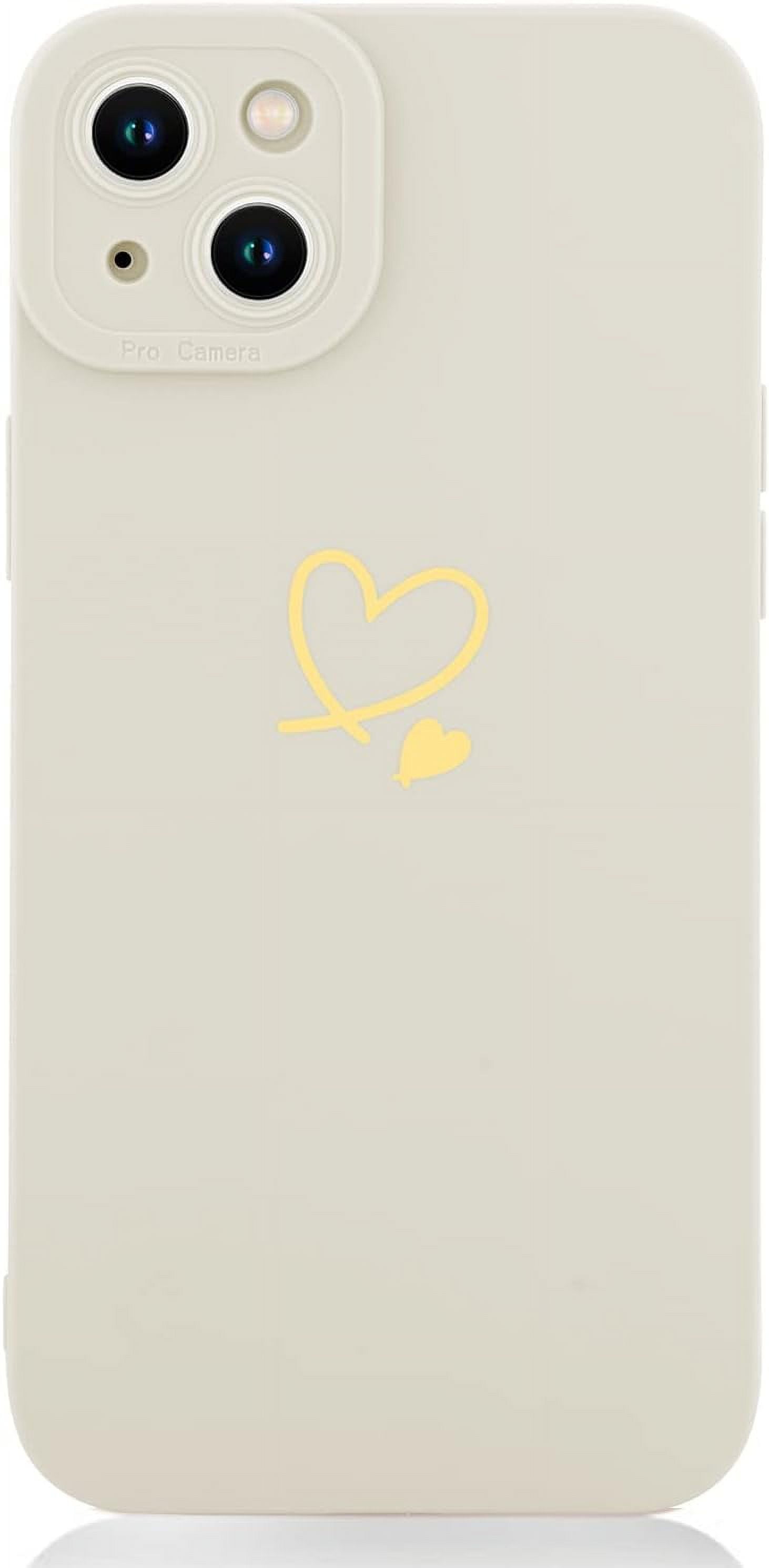 Compatible iPhone14 Plus 6.7 Inch 2022 Case, Gold Size Heart Pattern ...