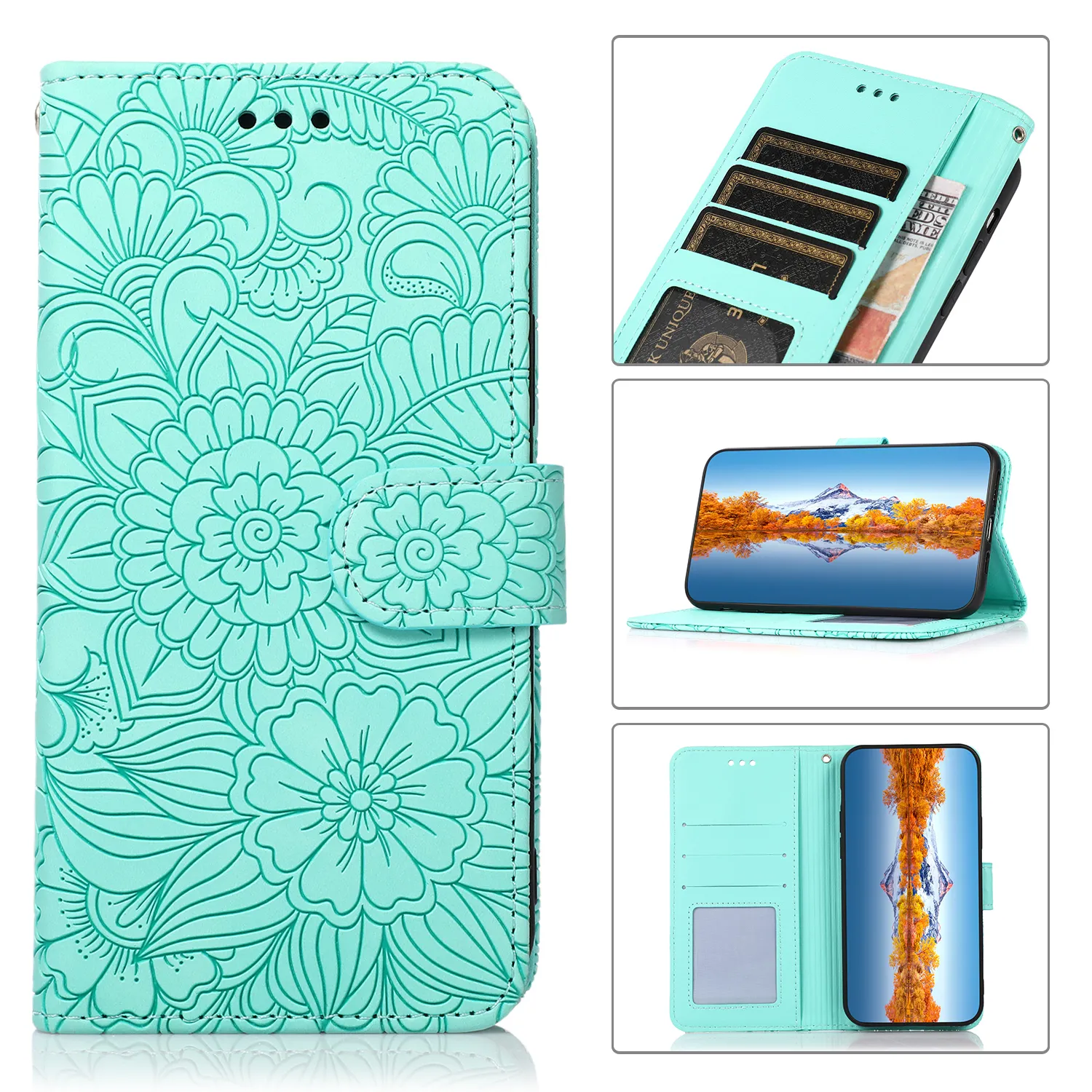 Compatible with phone case wallet case and wristband protection flip ...