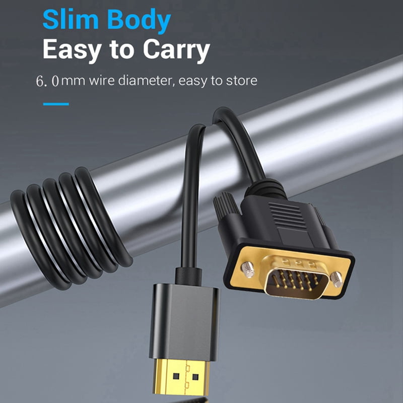 -Compatible to VGA Converter Cable 1080P Gold Plated for PC, Laptop ...