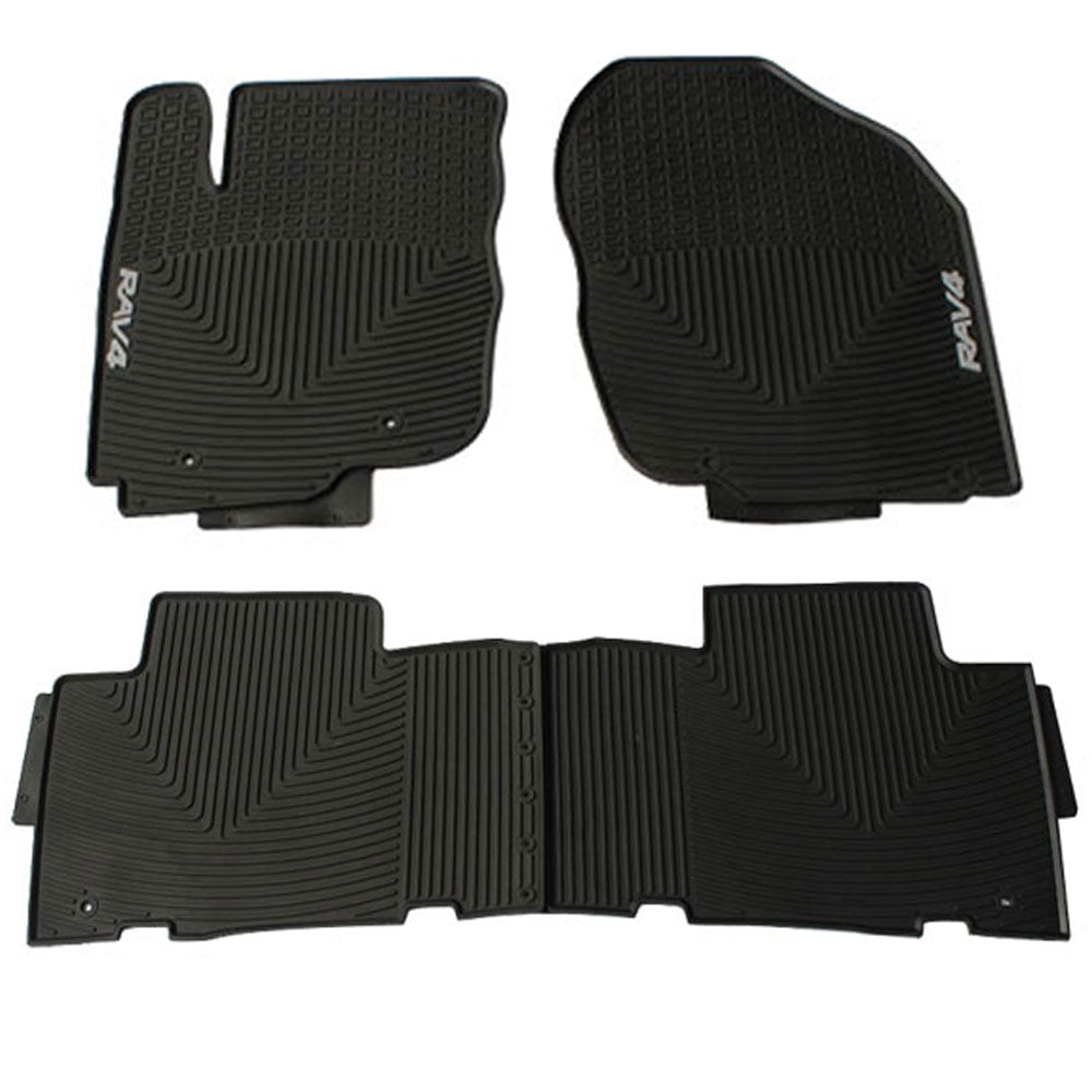 Ikon Motorsports Floor Mats Liner Compatible with 06-12 Toyota RAV4 PVC ...