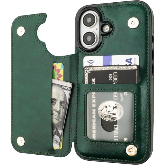 Compatible with 16 Wallet Case with Card Holder, PU Leather Kickstand ...