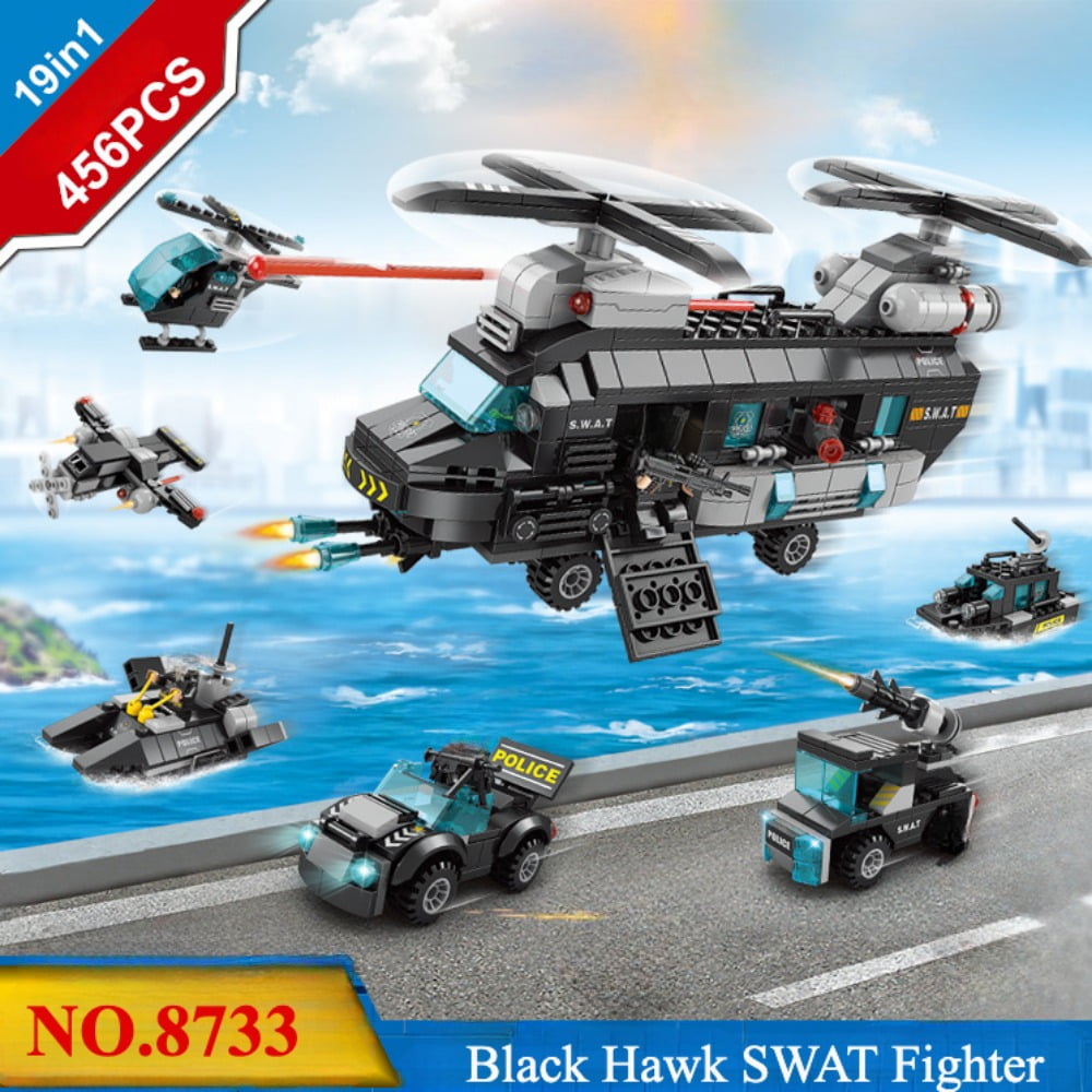 Compatible with 585Pcs City Police Station SWAT Truck Car Building ...