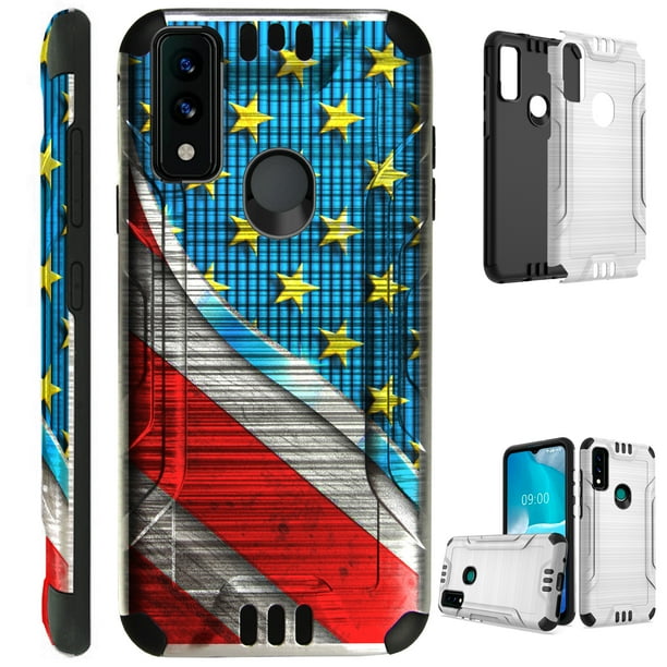 Compatible with AT&T Maestro 3 Brushed Metal Texture Hybrid Silver ...