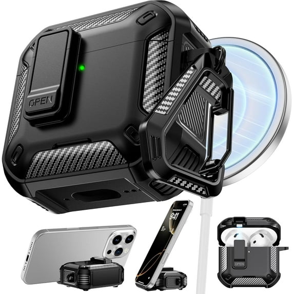 Compatible with AirPods 4 Case,Magnetic Automatic Lock with Phone ...